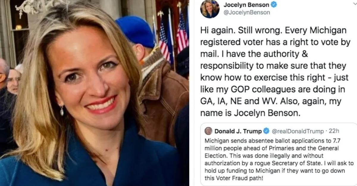 Trump Tried To Troll Michigans Secretary Of State On Voting Laws It